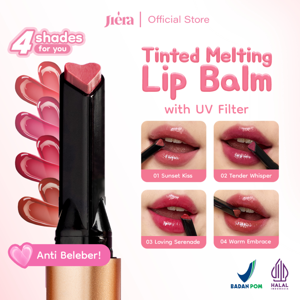 Jual JIERA Melting Click Balm - Melts My Heart Tinted Lip Balm with Collagen & Natural Oil, UV ...