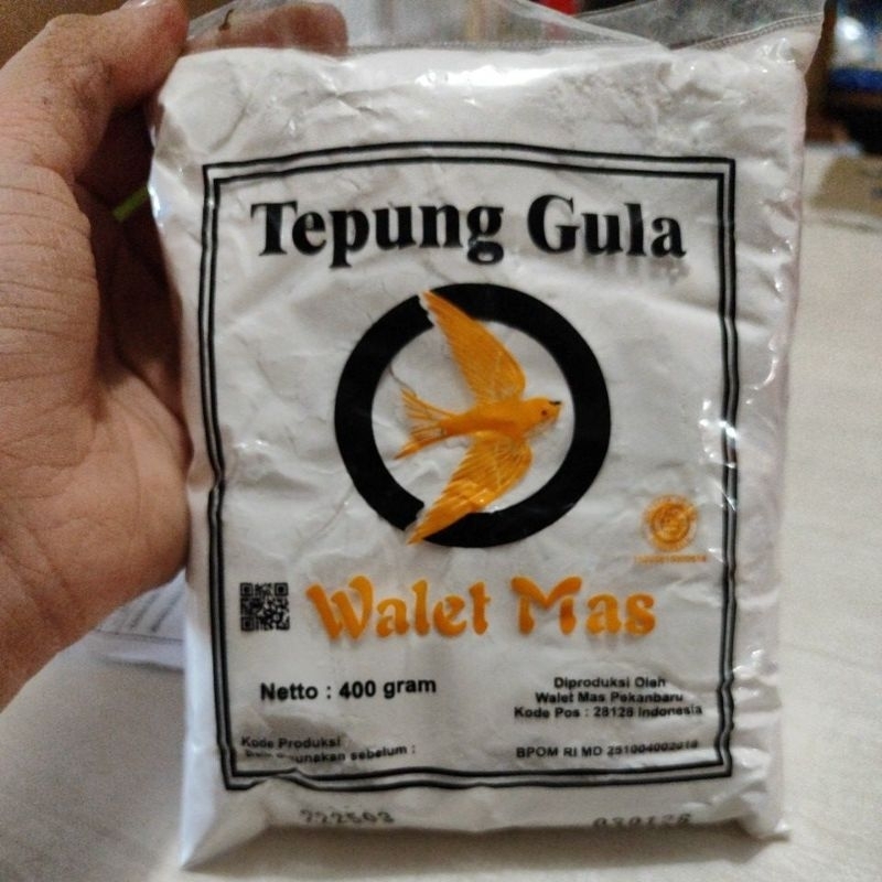 Jual tepung gula walet mas 400gram / gula halus 400gram (100% original ...