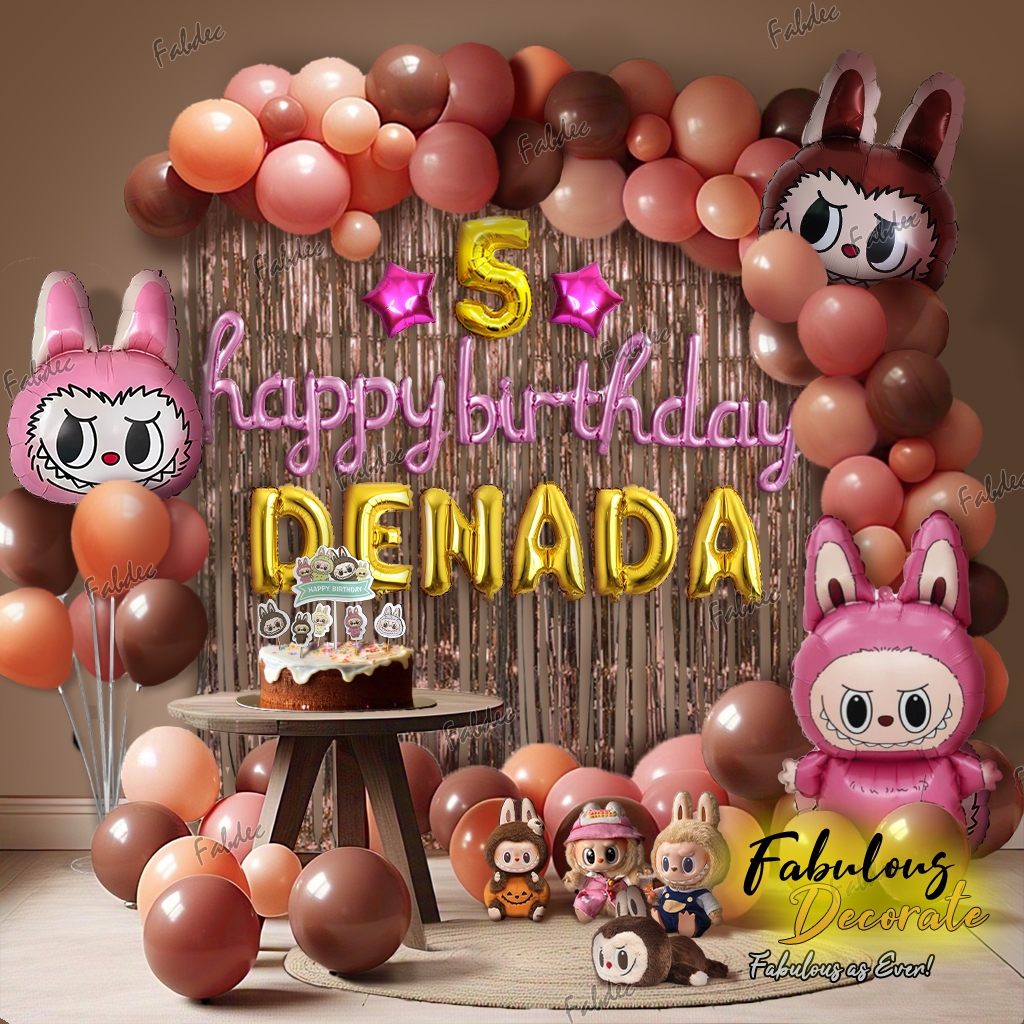 Jual Fabulous Decorate Set dekorasi tema Labubu / Ulang tahun tema ...