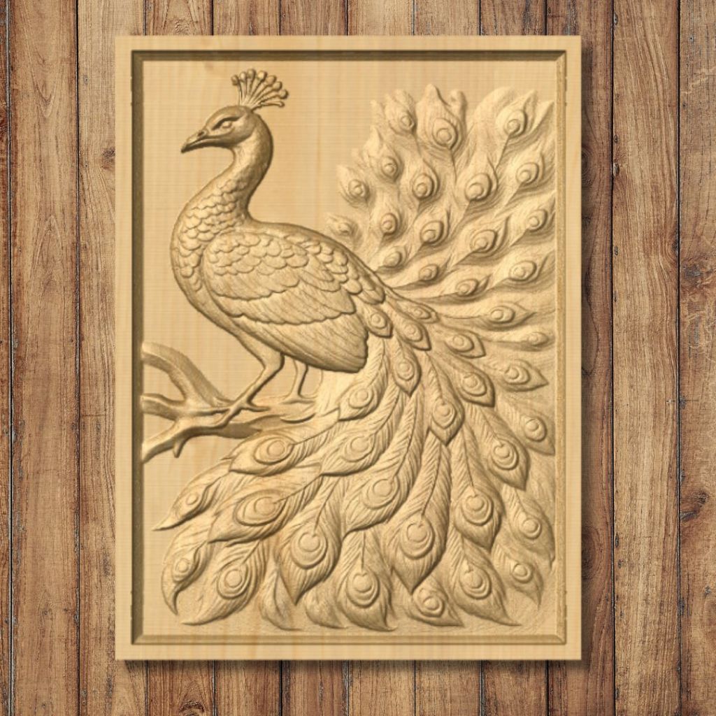 Jual Ukiran Kayu 3d Model Burung merak Wall Decor Aesthetic Hiasan ...