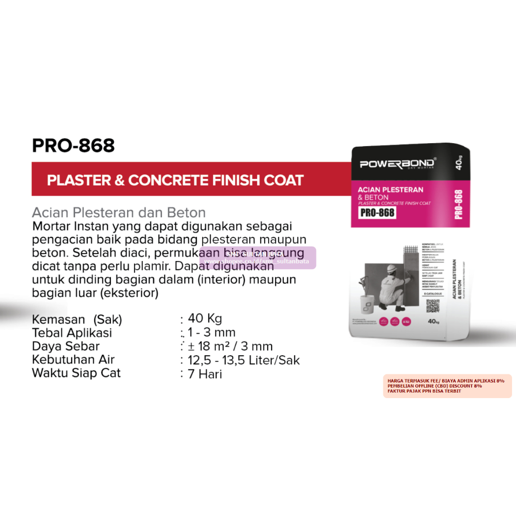 Jual SEMEN ACIAN PLASTERAN & BETON R PREMIUM (PLASTER CONCRETE FINISH ...