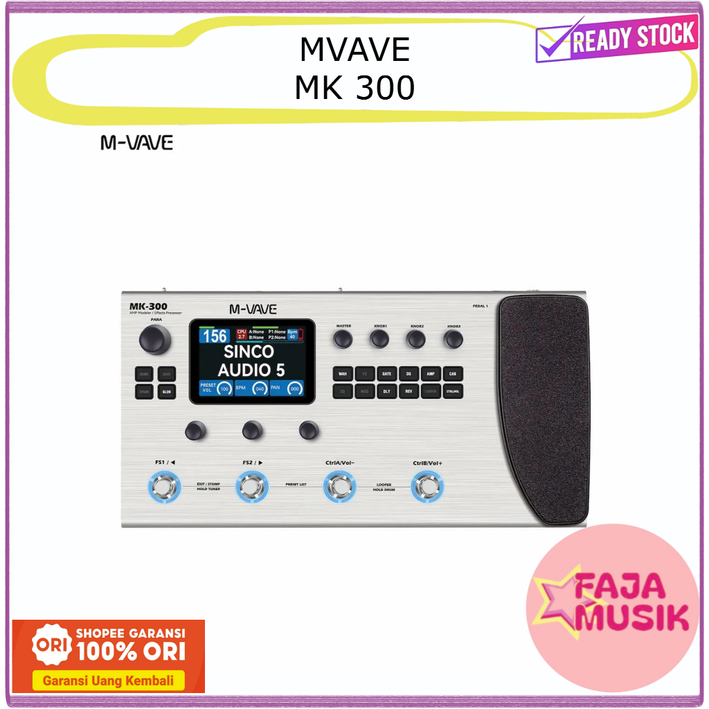 Jual Efek Gitar MVAVE M-Vave MK300 / MK 300 Guitar Multi Effect Pedals ...