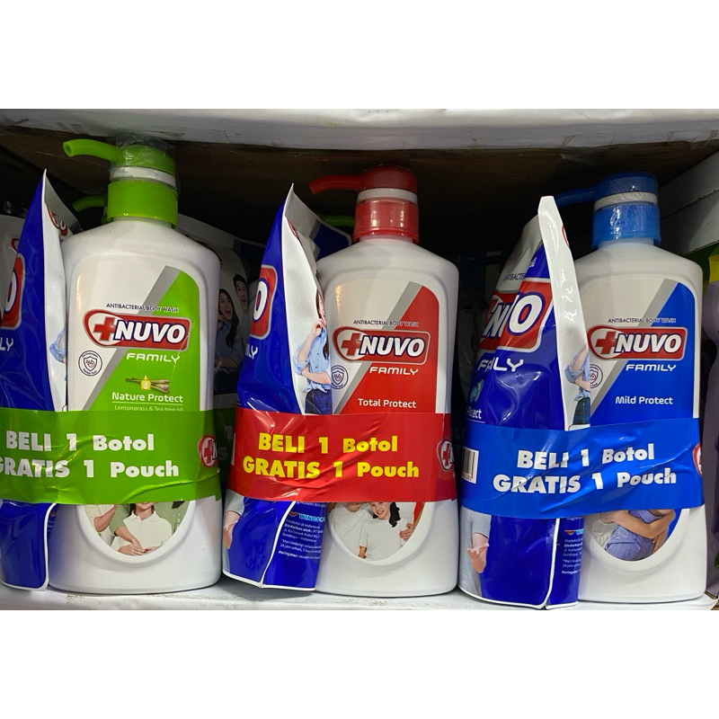 Jual Sabun Nuvo Cair Botol 550ml + (Free Refill 400ml) | Shopee Indonesia