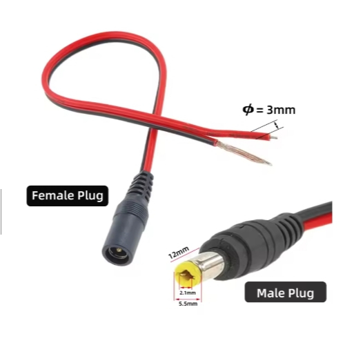 Jual Kabel Power DC Plug Male Female Adaptor Kamera CCTV Router Modem ...