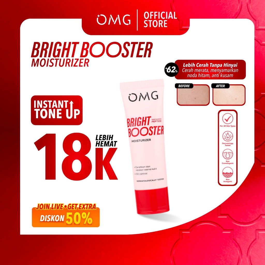 Jual OMG Oh My Glow Bright Booster Moisturizer 25 g -Tone Up ...