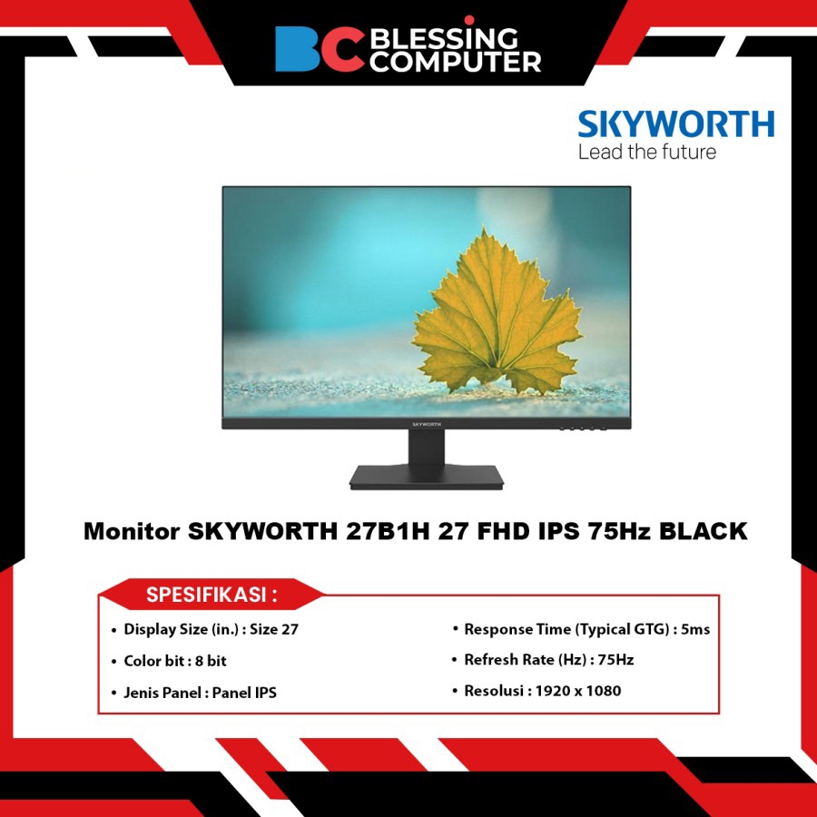 Jual Monitor SKYWORTH 27B1H 27 FHD IPS 75Hz BLACK | Shopee Indonesia
