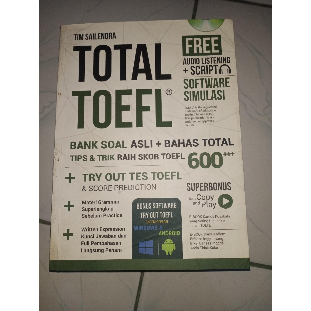 Jual Buku Total TOEFL (Tips & Trik dapat skor TOEFL 600++) | Shopee ...