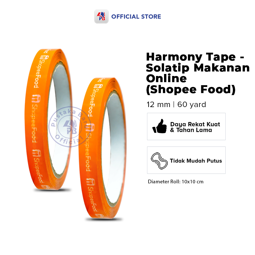 Jual Lakban Selotip Isolasi Makanan Online / Harmony Tape - Solatip ...