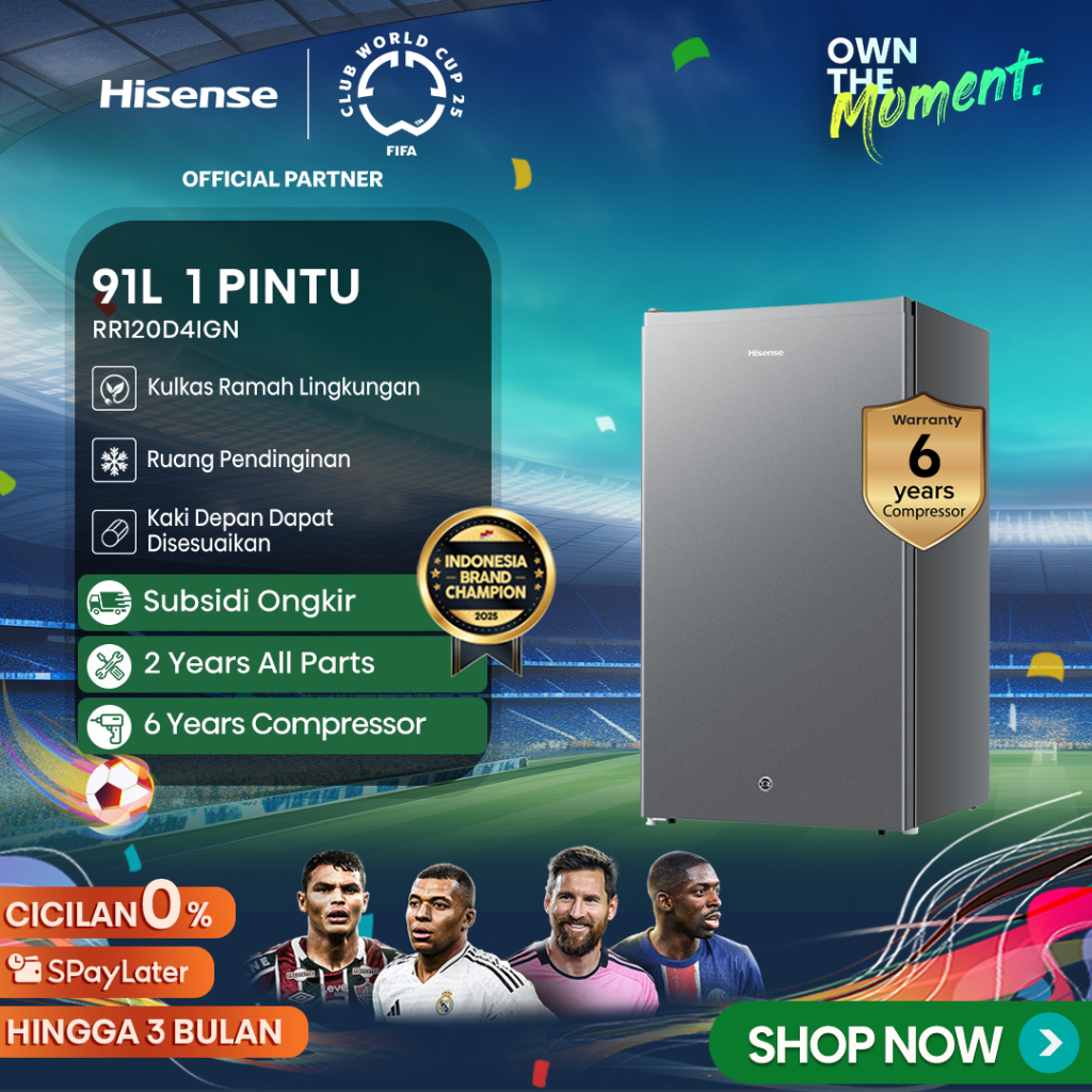Jual Hisense Kulkas 1 Pintu (Refrigerator) Lemari Es Kapasitas 91L ...