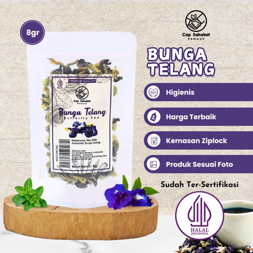 Jual Teh Bunga Telang Kering / Dried Butterfly Pea / Tisane / Artisan ...