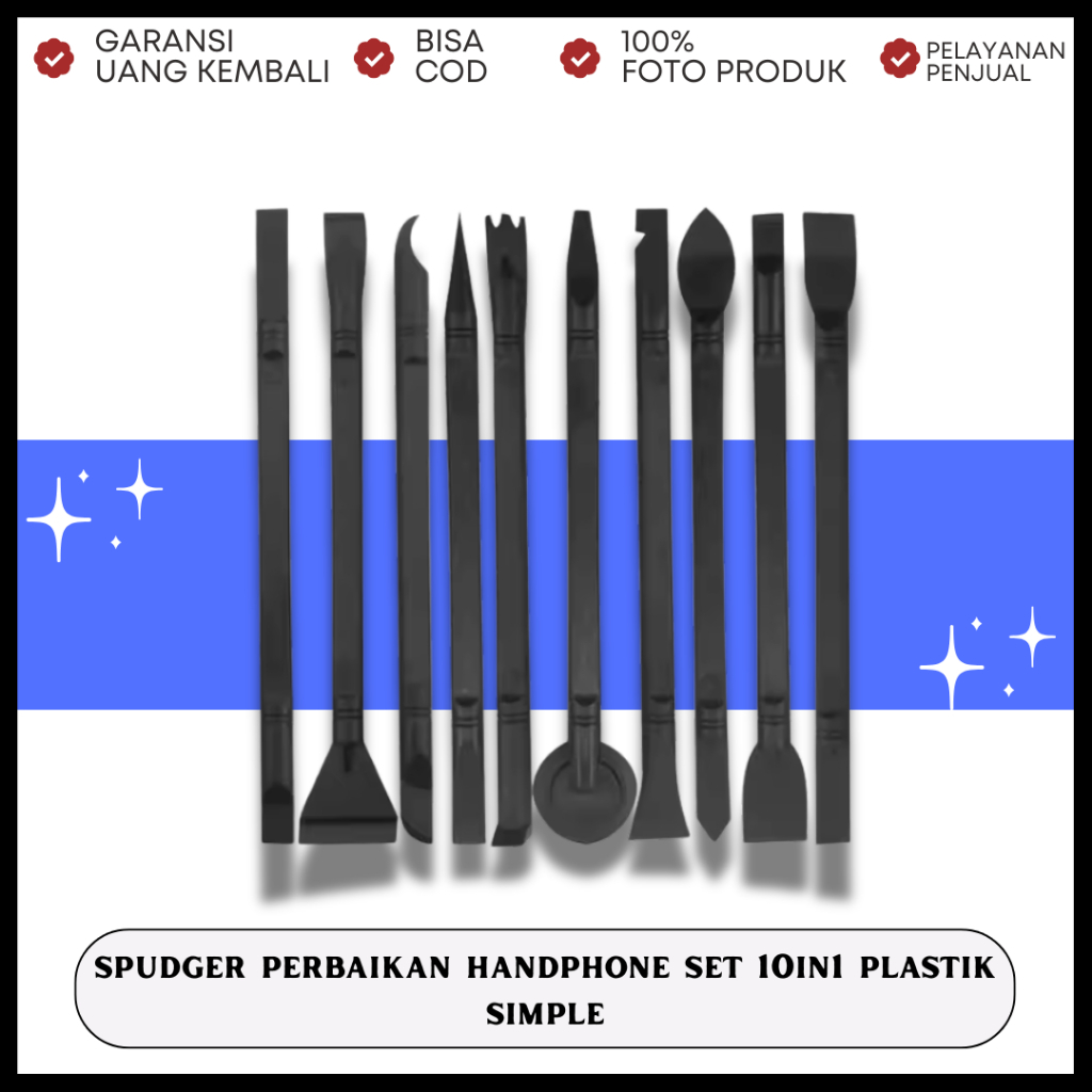 Jual ALAT CONGKEL PERBAIKAN HANDPHONE 10IN1 SET SPUDGER HITAM | Shopee ...