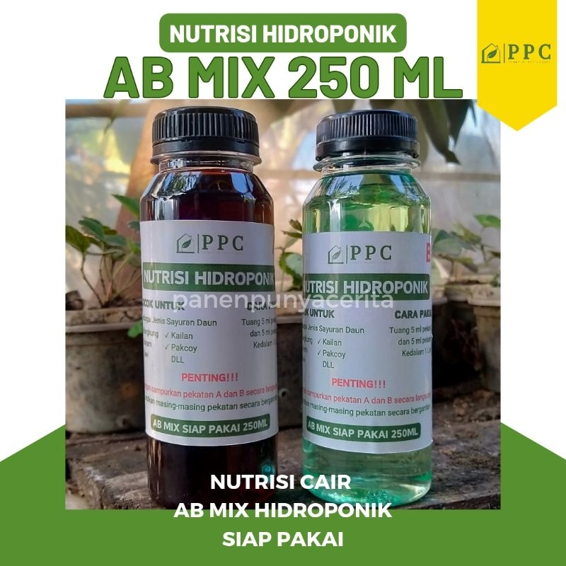 Jual Pupuk Nutrisi Sayuran Hidroponik AB Mix 250ml | Shopee Indonesia