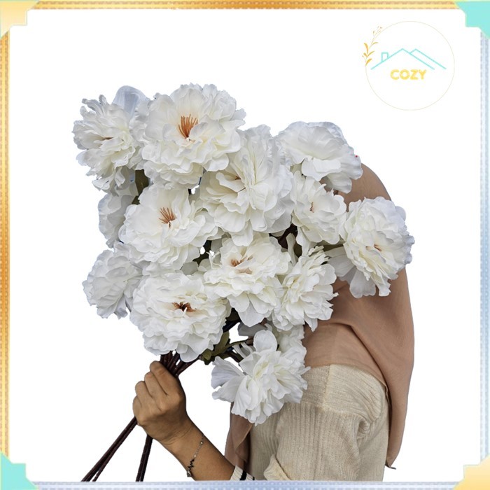 Jual Bunga Artificial Dekorasi Camelia Spray 4 Cabang | Shopee Indonesia