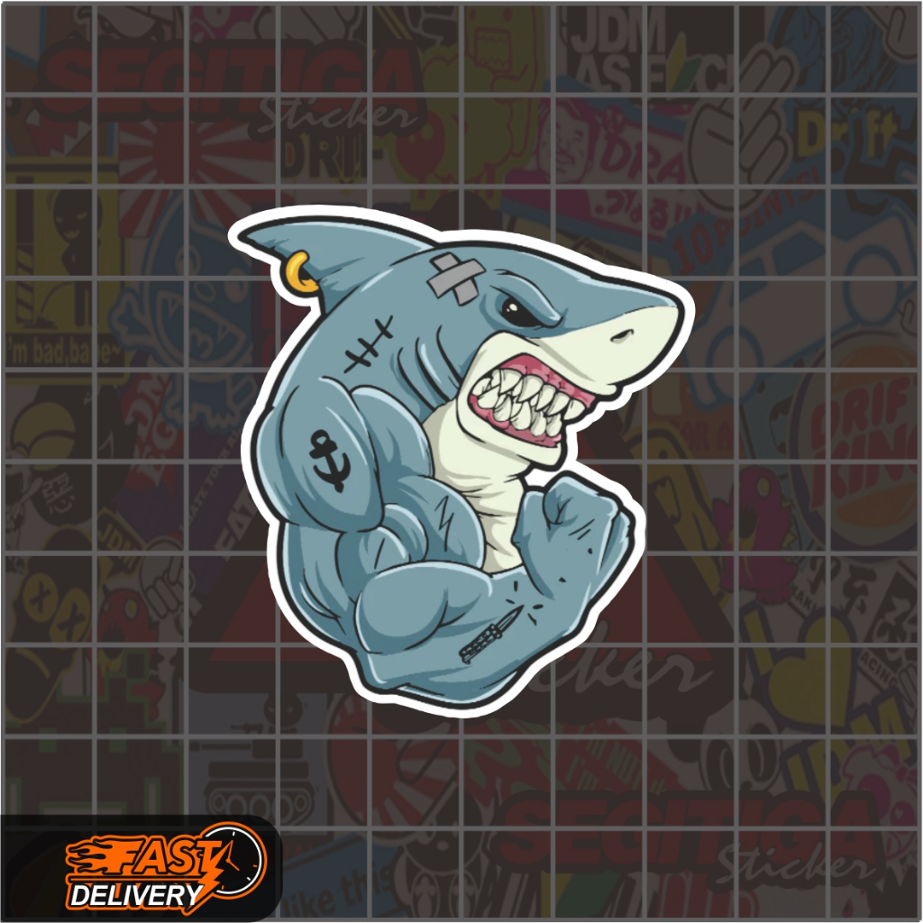Jual Sticker Hiu Preman Sangar Ukuran 5 x 5.5 Cm | Shopee Indonesia