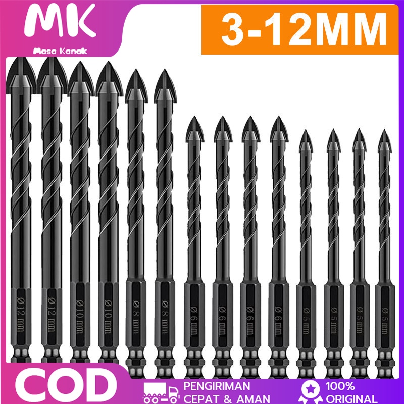 Jual 3-12mm MATA BOR KERAMIK TEMBOK BETON KACA BESI DLL MATA BOR ...