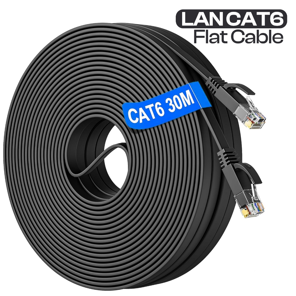 Jual Suksestech Kabel Lan Indoor Cat6 Flat Cable RJ45 UTP Ethernet ...