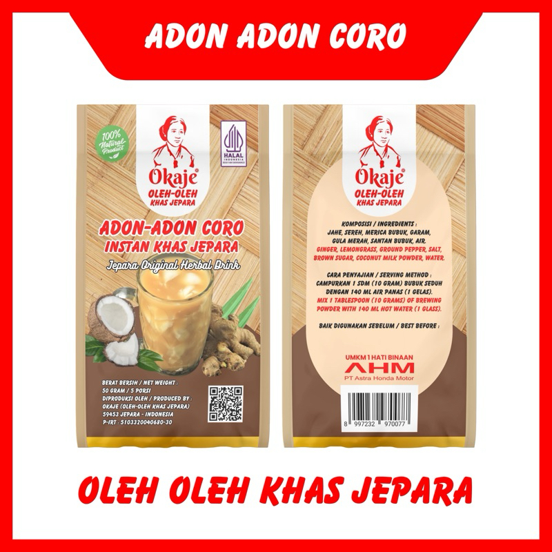 Jual OKAJE Adon Adon Coro Instan Minuman Khas Jepara | Oleh Oleh Khas Jepara | Shopee Indonesia