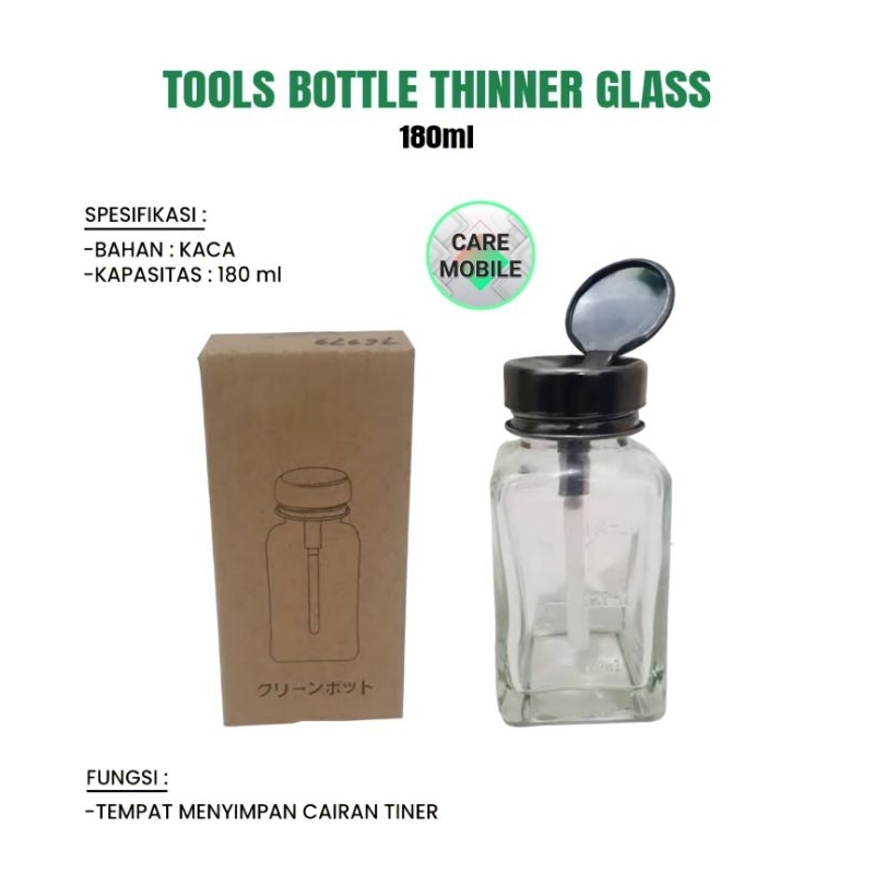 Jual BOTOL THINNER KACA (GLASS) 180mL | Shopee Indonesia