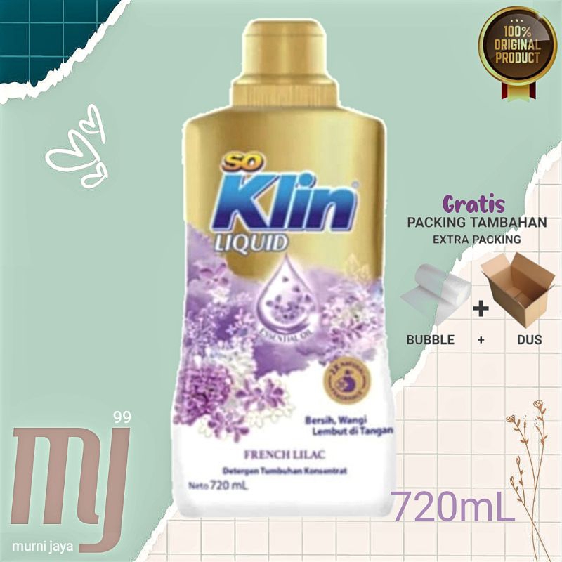 Jual SO KLIN LIQUID DETERGEN BOTOL 720mL | Shopee Indonesia