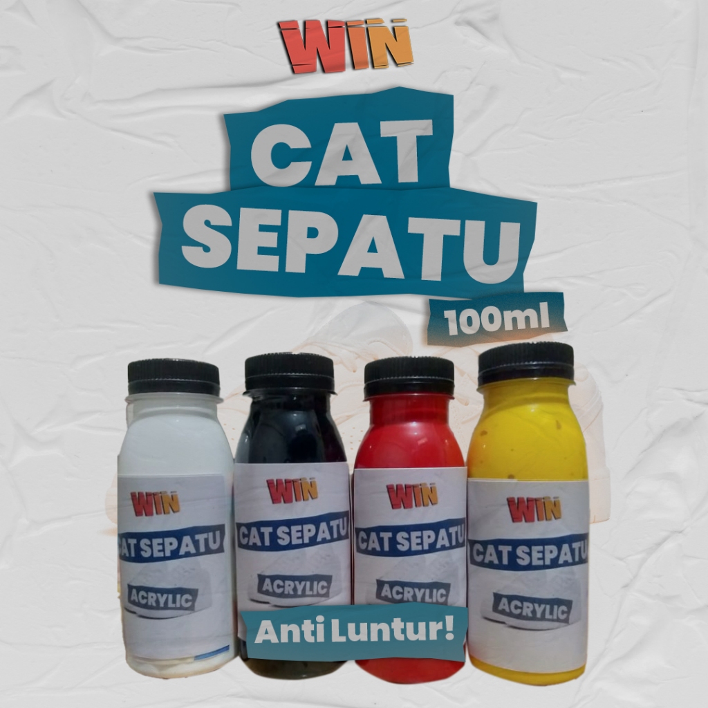 Jual Cat Sepatu Acrylic WIN 100ml Premium untuk Kanvas Kulit Suede ...
