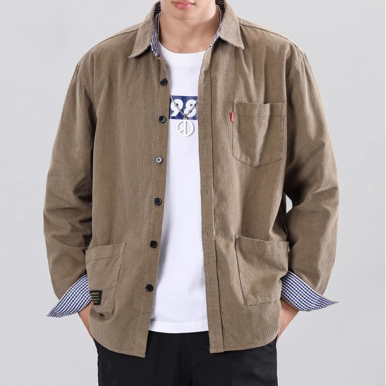 Jual KeyBoy jacket corduroy pria kerah corduroy panjang outer cowok ...
