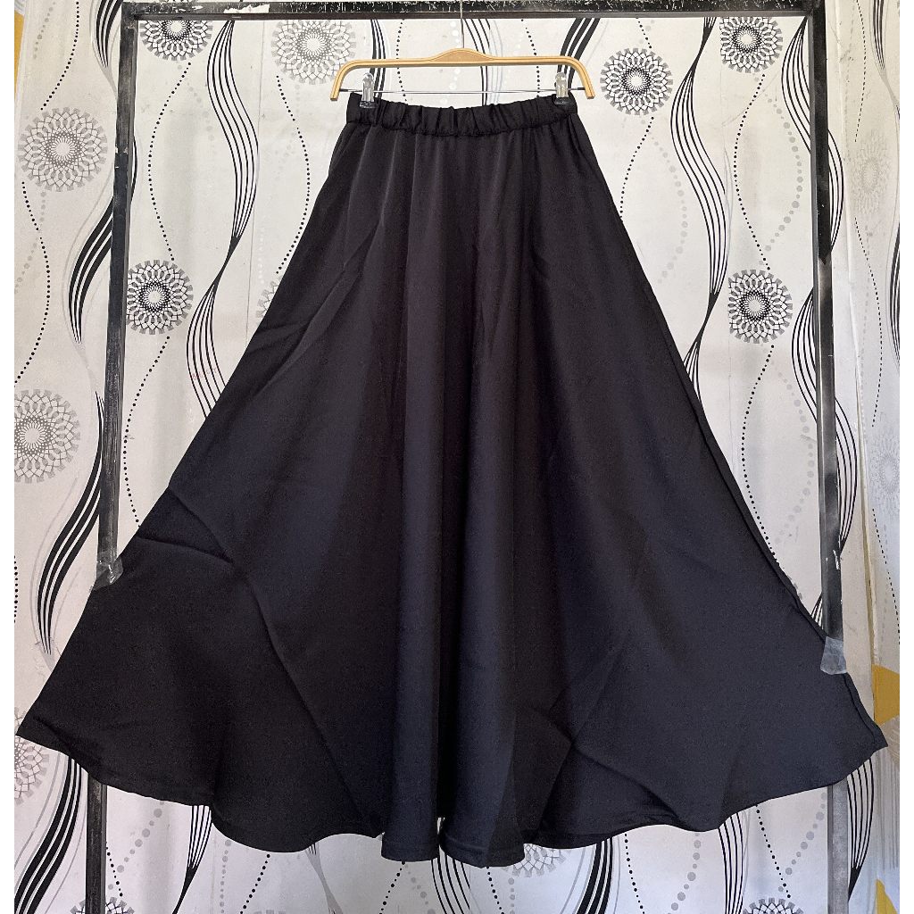Jual Rok hitam putih polos panjang mayung premium tidak menerawang ...
