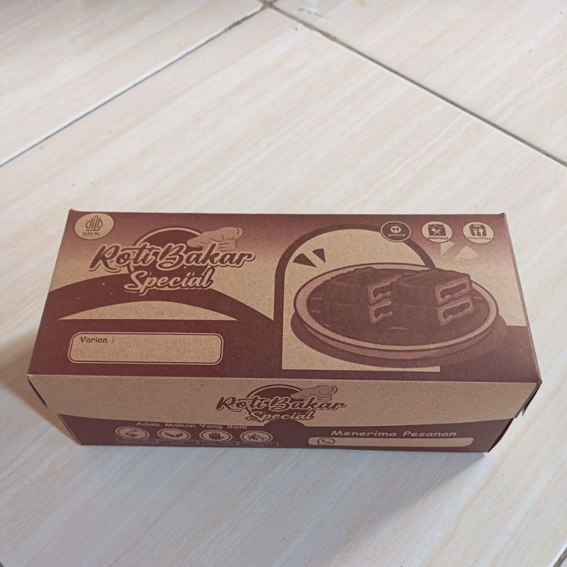 Jual @100pcs dus box roti bakar tebal laminasi dalam brown craft ...