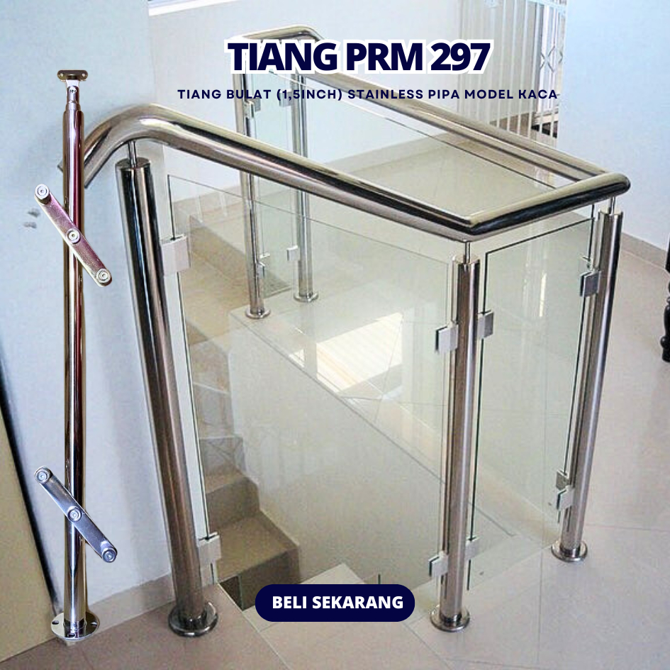 Jual Tiang Bulat Railing Tangga Stainless murah/ harga tiang railing ...