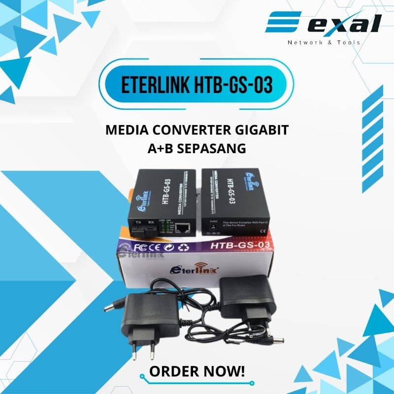 Jual Eterlink HTB-GS-03 A+B 1000Mbps Single Mode Media Converter ...
