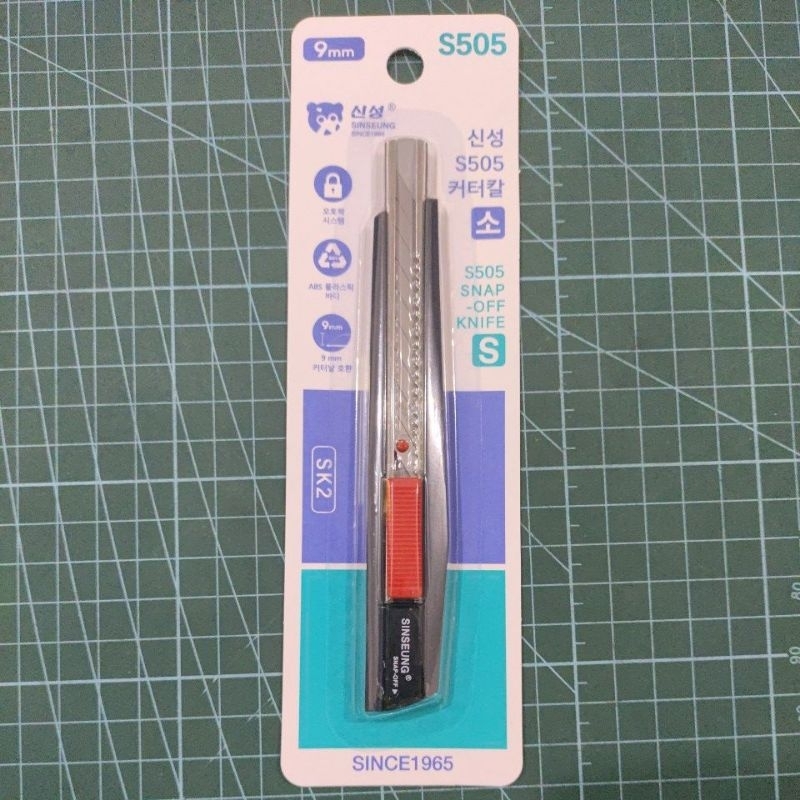 Jual SINSEUNG S505 Pisau Cutter Kecil Casing Besi 9 mm Snap Off Abs Alloy Knife 9mm | Shopee ...