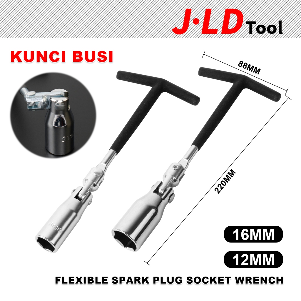 Jual JLD Kunci Busi Flexible16mm 21mm Fleksibel Kunci T Mobil Motor ...