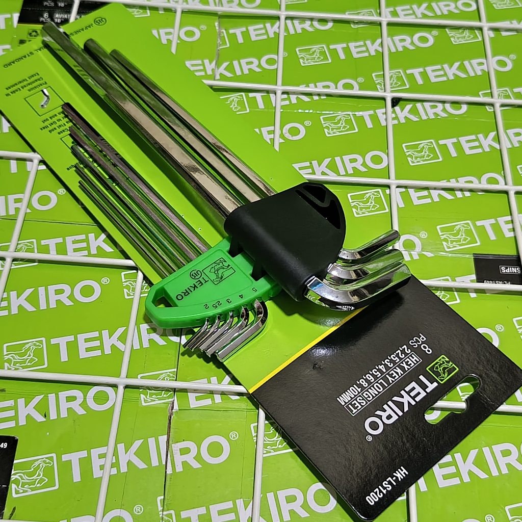 Jual Tekiro Hex Key Long Set 8 PCS 2 - 10 MM - Kunci L Set Long 8 PCS ...