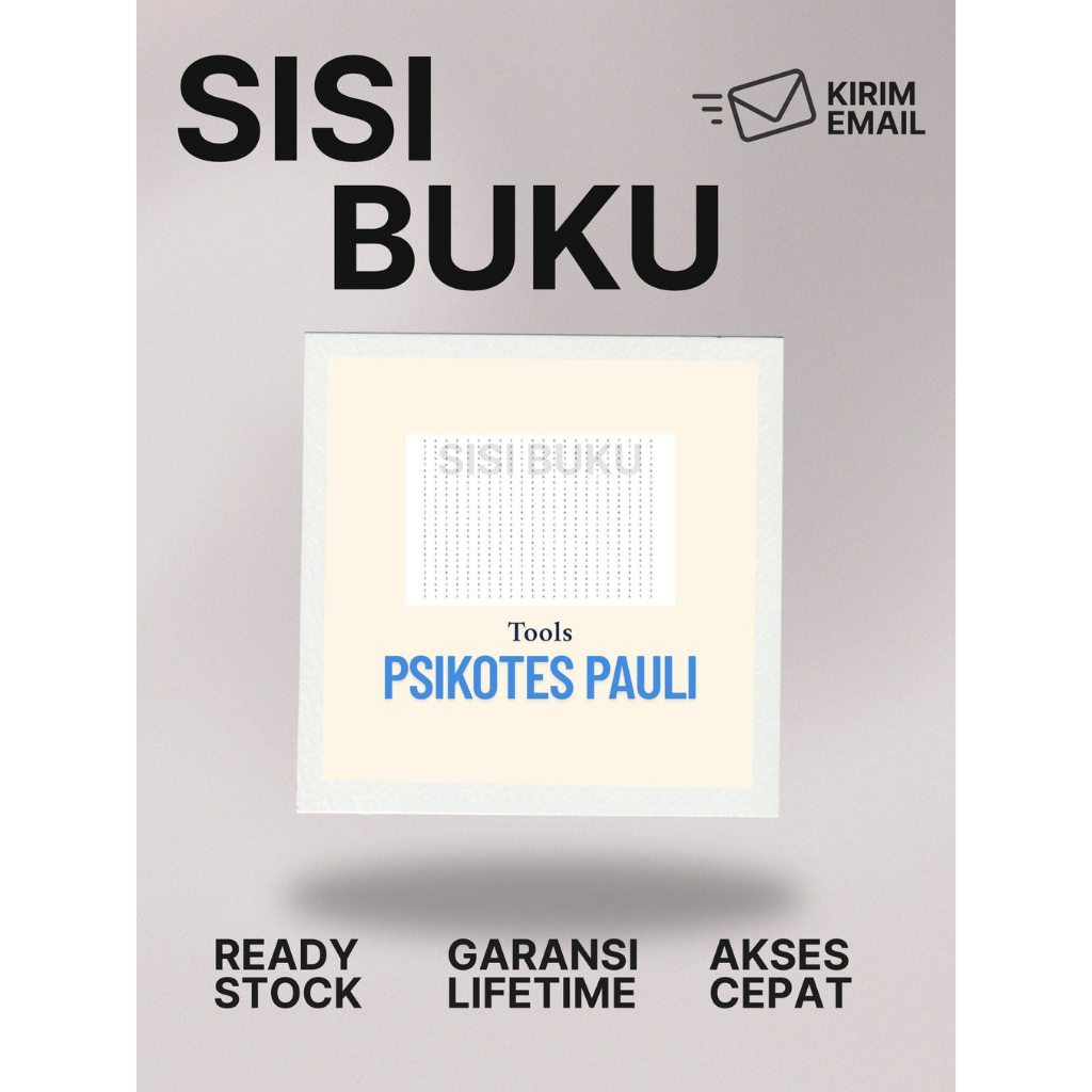 Jual [T-133] Tools Psikotes Pauli - Materi Alat Tes Psikologi Pengukur ...