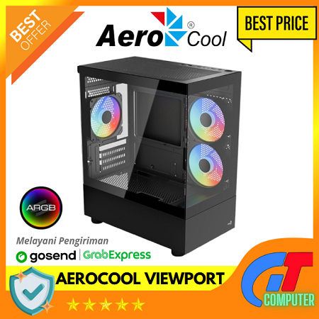 Jual CASE Aerocool Gaming CPU Case Viewport Mini V2-3 FAN ARGB | Shopee ...