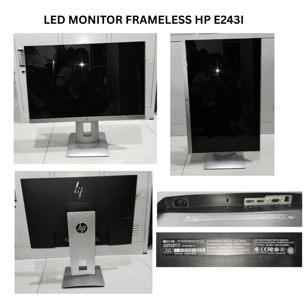 Jual Led Monitor HP EliteDisplay E243i FHD Frameless 24Inch | Shopee ...