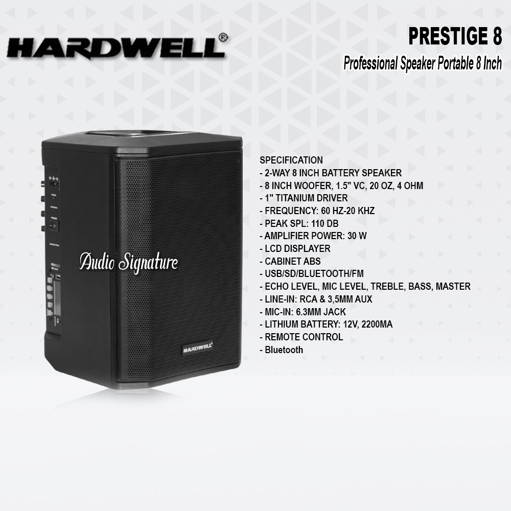 Jual Speaker Aktif Portable 8 Inch HARDWELL PRESTIGE8 | PRESTIGE 8 ...