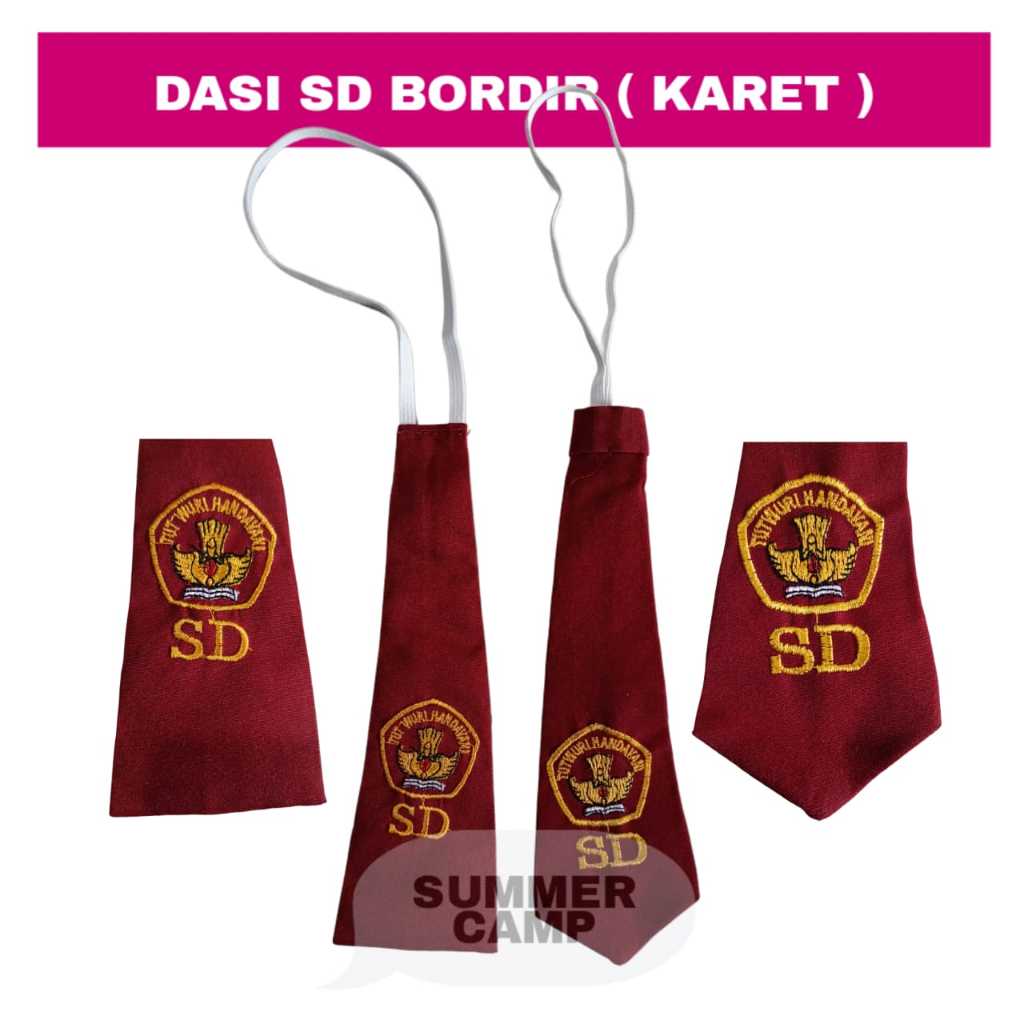 Jual DASI SD BORDIR MODEL KARET SIAP PAKAI | Shopee Indonesia