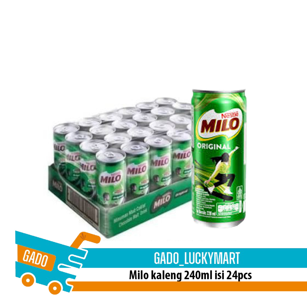 Jual Milo kaleng 220ml dus/minuman coklat milo kaleng dus box karton ...