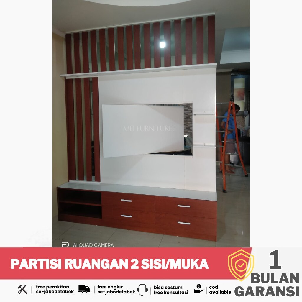 Jual Lemari partisi ruangan dua sisi/muka 360° putar - Sekat ruang tamu ...