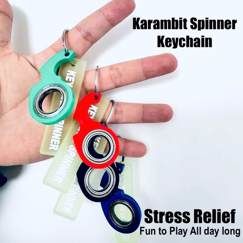Jual Keyrambit Keychain Fidget Spinner Gantungan Kunci Mainan Stress ...