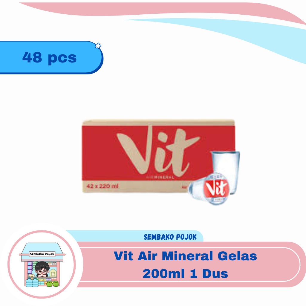 Jual Vit Air Mineral Gelas 200ml 1 Dus | Shopee Indonesia