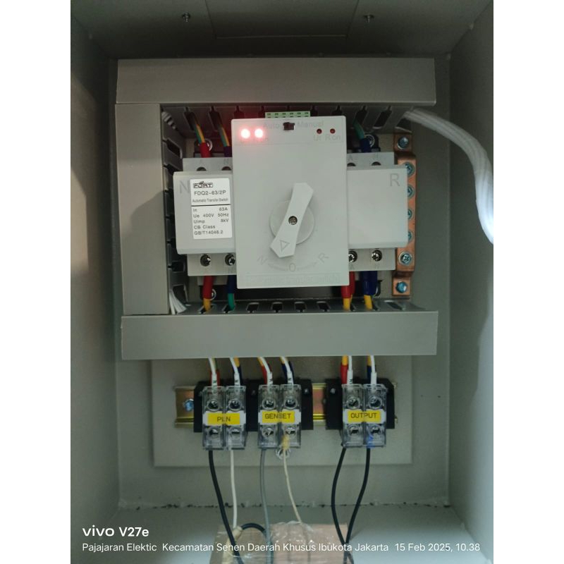 Jual PANEL ATS PLN GENSET 1PHASE MANUAL FORT PANEL LISTRIK | Shopee ...