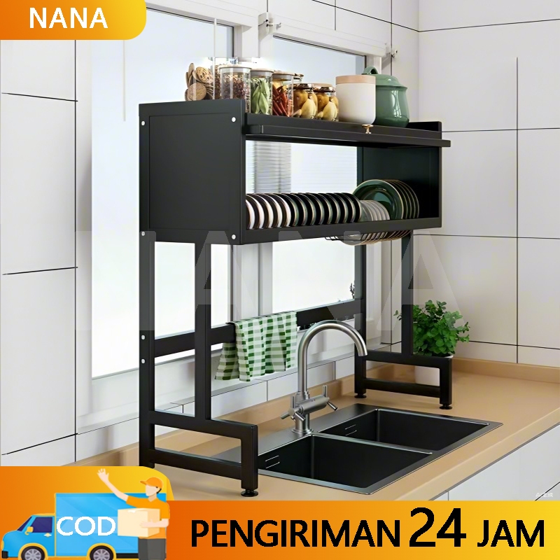 Jual Rak piring wastafel dapur stainless steel multifungsi dengan ...