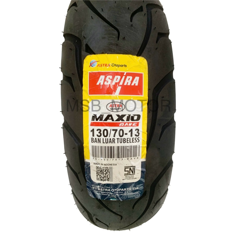 Jual Ban Luar TUBELESS 130/70 13 MAXIO RAVE ASPIRA ORIGINAL | Shopee ...