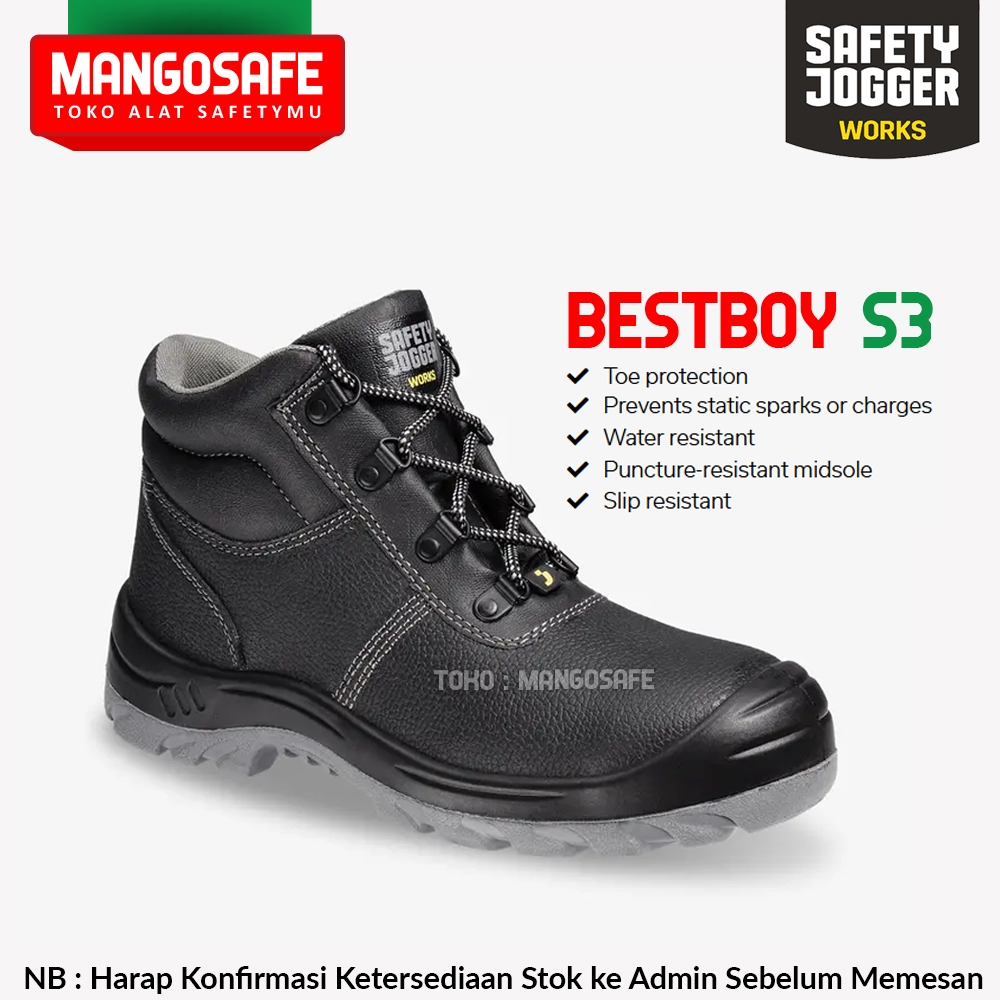 Jual Sepatu Safety Jogger BestBoy S3 Original / Sepatu Kerja Best Boy Tapak Polyurethane PU Anti ...