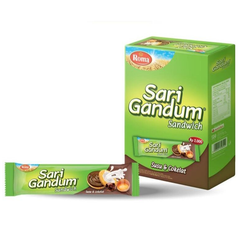 Jual Roma Sari Gandum Coklat 1 Box 12 Sachet 39 Gr / Roma Sari Gandum Coklat | Shopee Indonesia