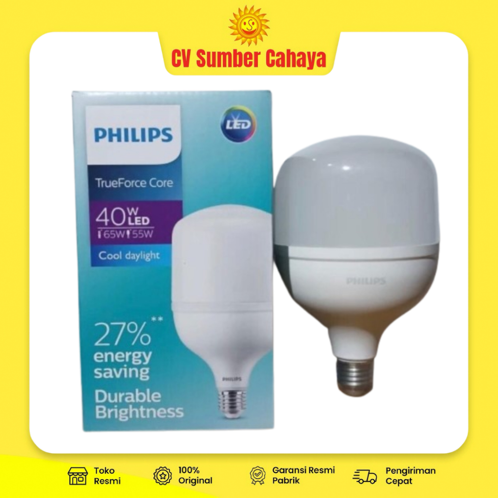 Jual Philips Lampu LED Tabung LED 40W 40Watt 40 Watt Putih Jumbo TrueForce Core Cool Daylight ...