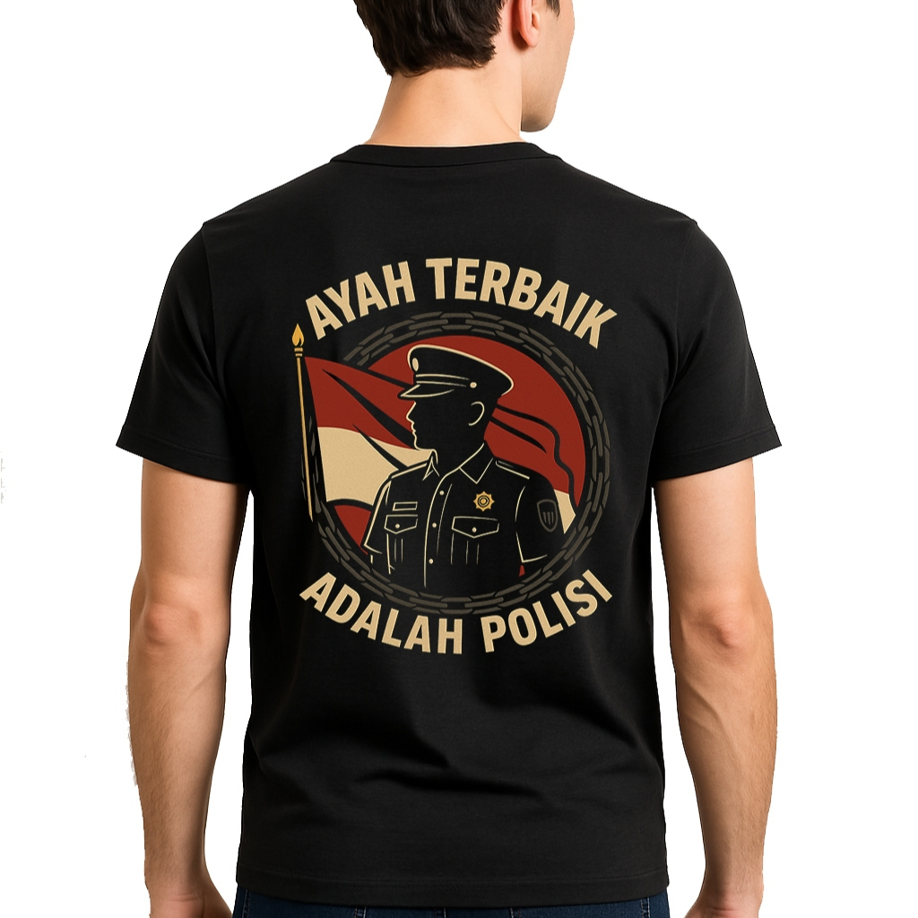 Jual RSA Kaos Tactical Ayah Terbaik Adalah Polisi - Baju Taktikal Pria ...