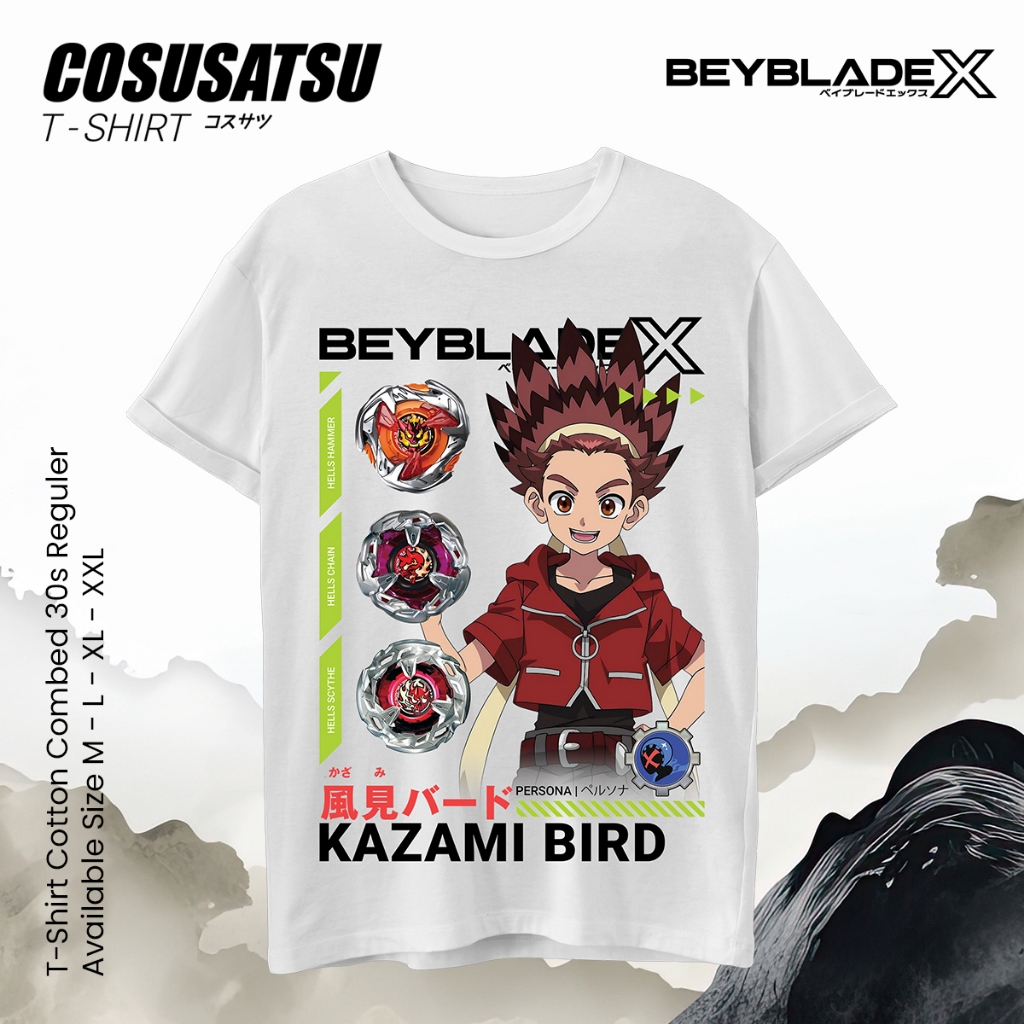 Jual Kazami Bird Robin Kazami Beyblade X Kaos T-Shirt | Shopee Indonesia
