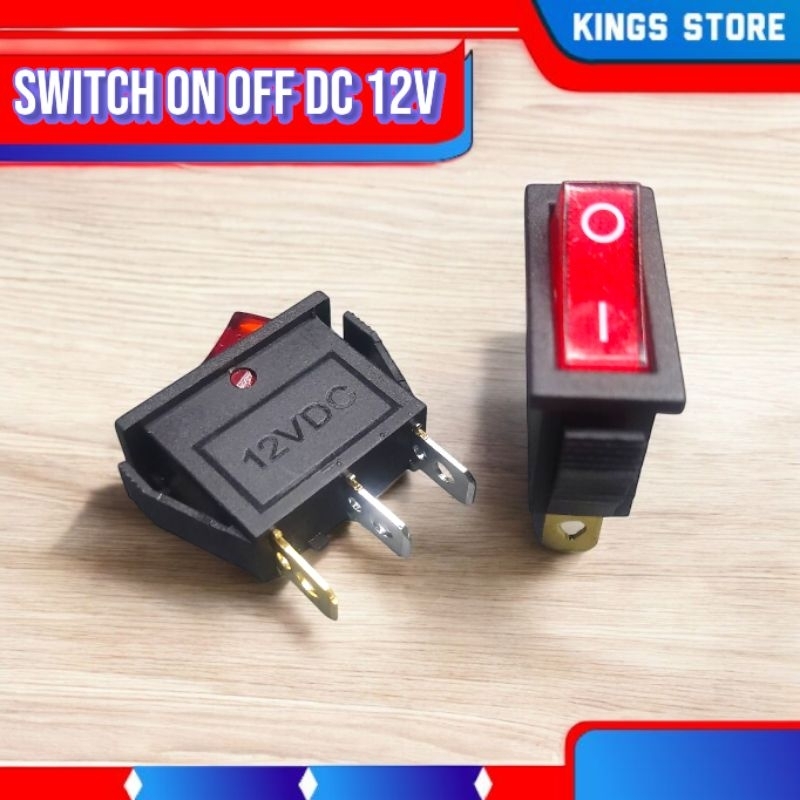 Jual Saklar On Off DC + Lampu 12 Volt/Saklar Switch On Off DC 12V ...